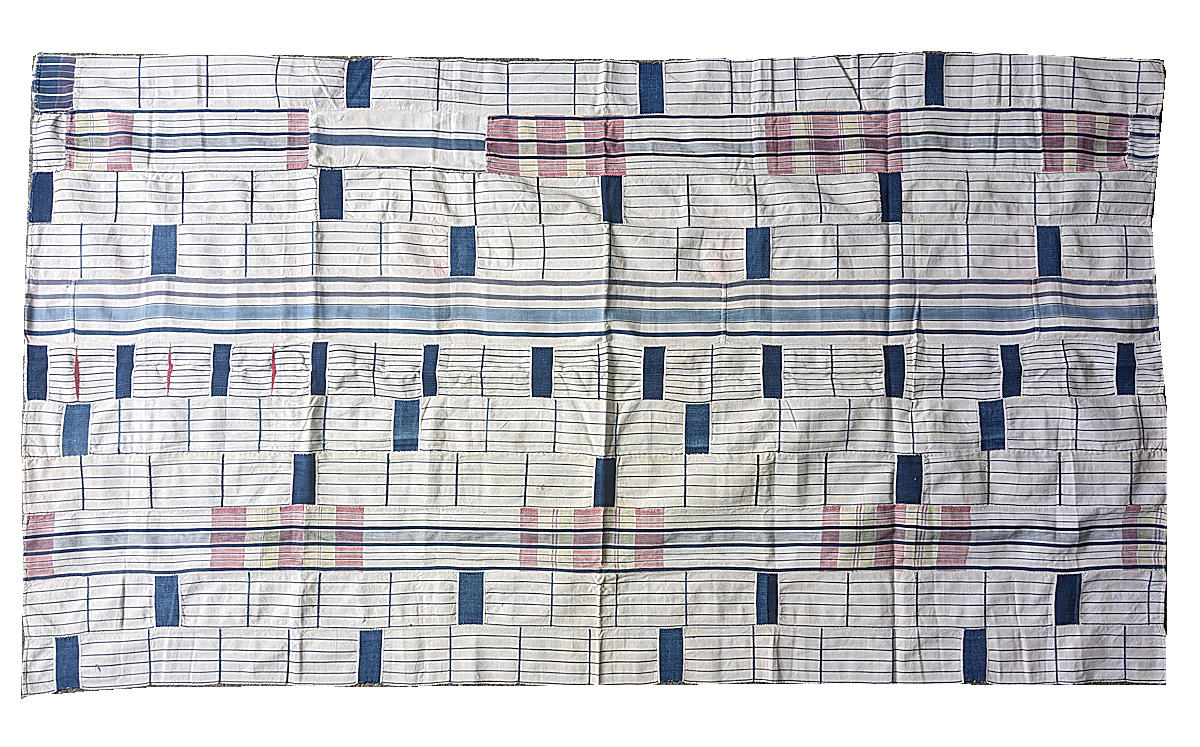 Fine mixed strip section - Adire African Textiles